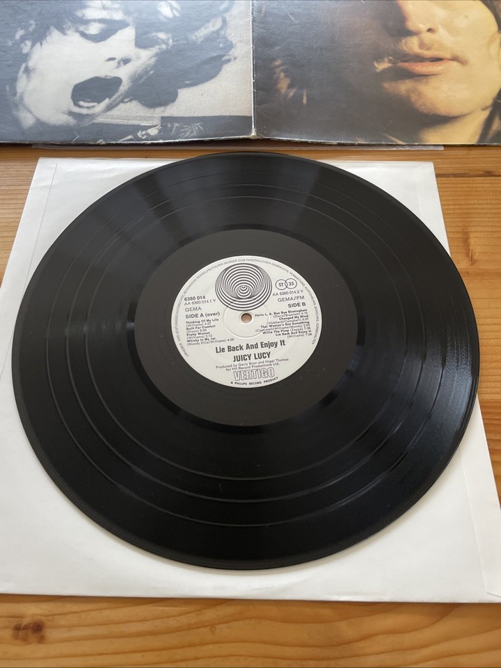 Juicy Lucy Lie Back And Enjoy It Vertigo Swirl German 1. Pressing Fold ...