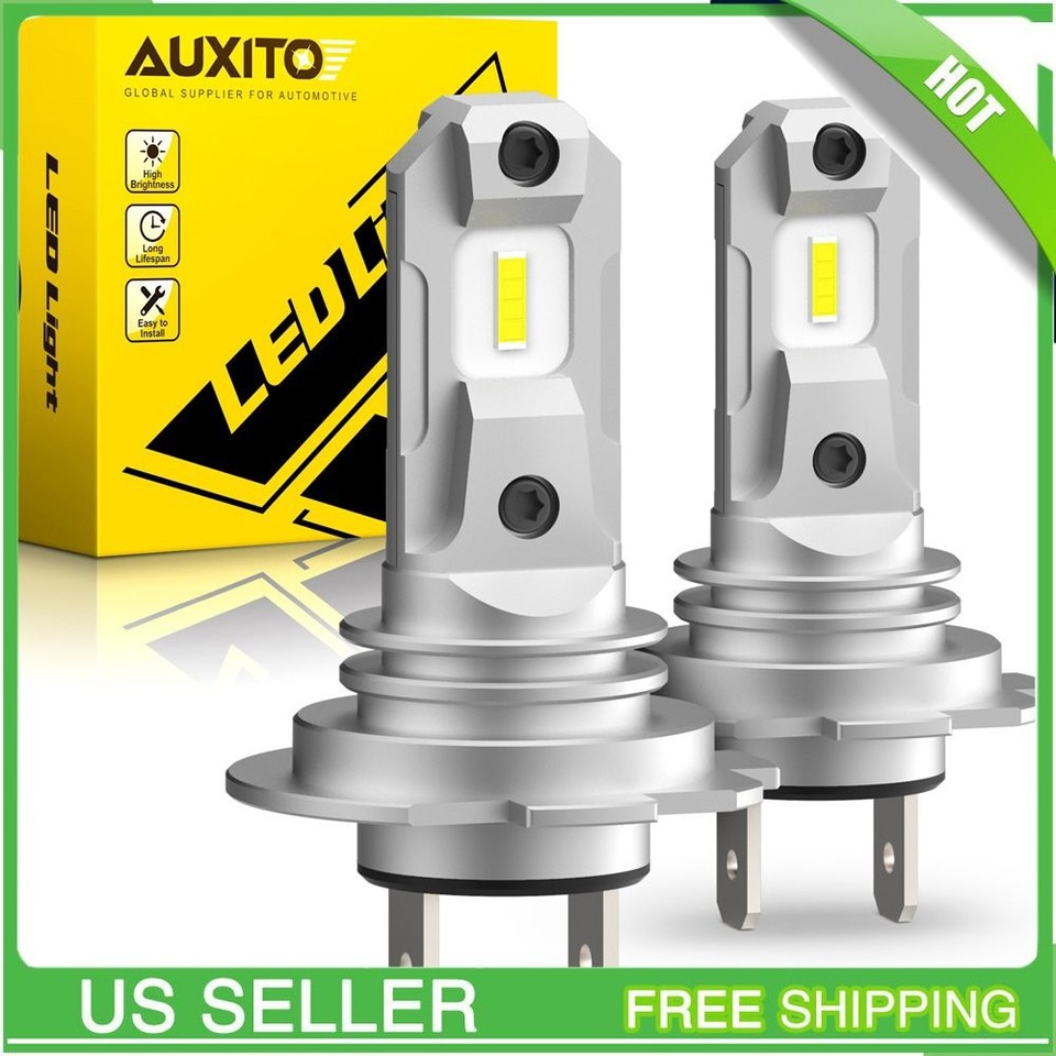 AUXITO H7 LED Headlight Bulb Kit Beam High 6500k Cool White Bulbs ...