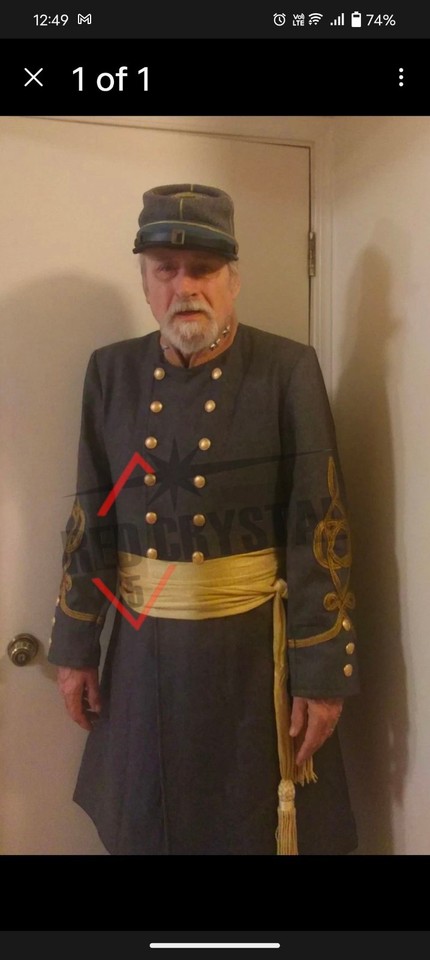 Confederate Coat Handmade Colonel's Frock Coat | Civil War Wool Officer ...