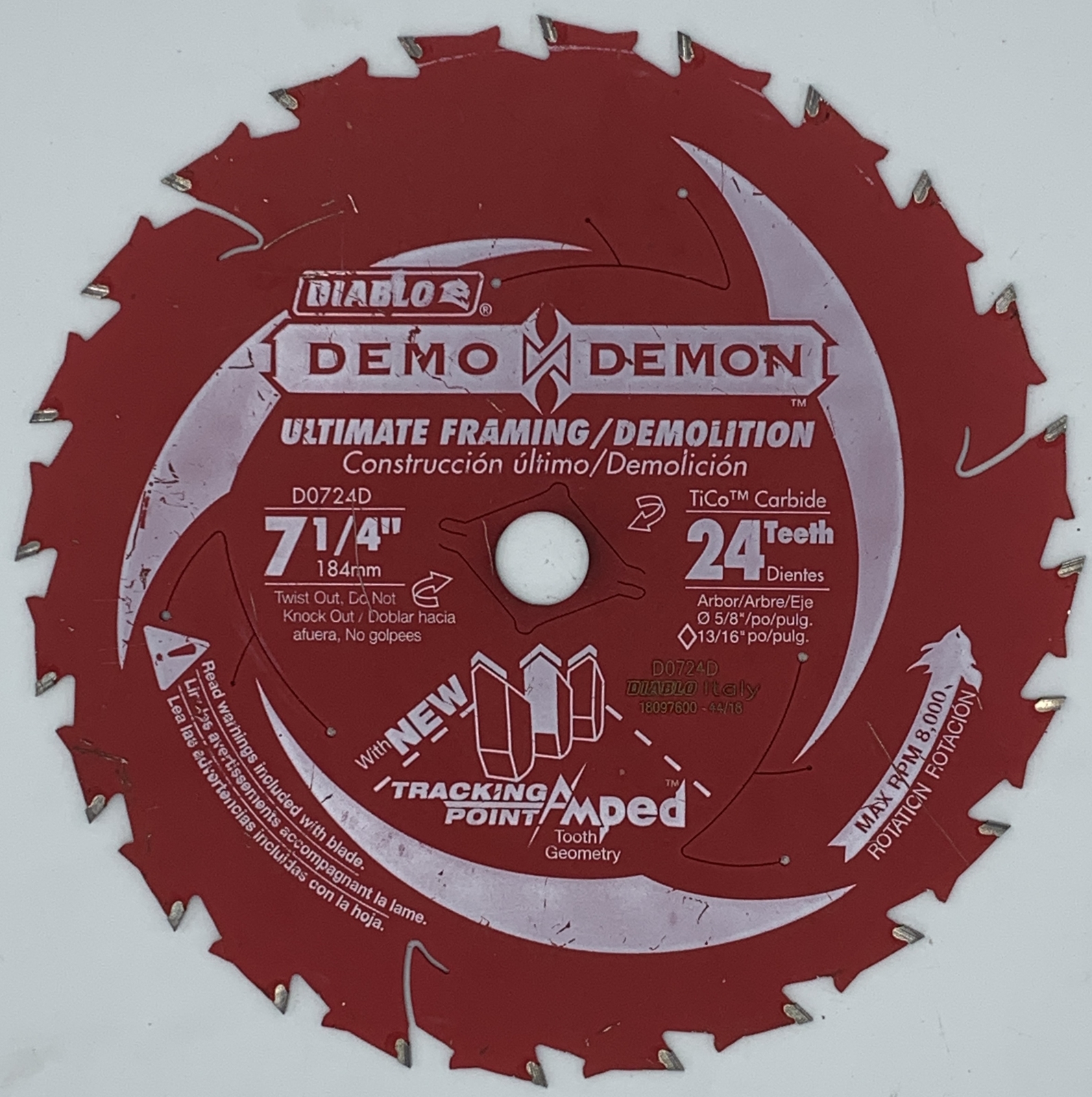 Freud D0724DA 7-1/4" Diablo Demo Demon Circular Saw Blade for sale ...