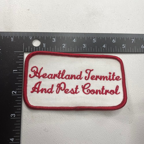 Vtg HEARTLAND TERMITE & PEST CONTROL Advertising Patch 00NX | eBay