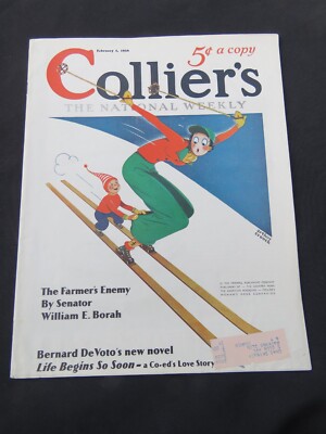 Collier's Magazine February 1, 1936 Skiing Humor Cover Arthur Crouch | eBay