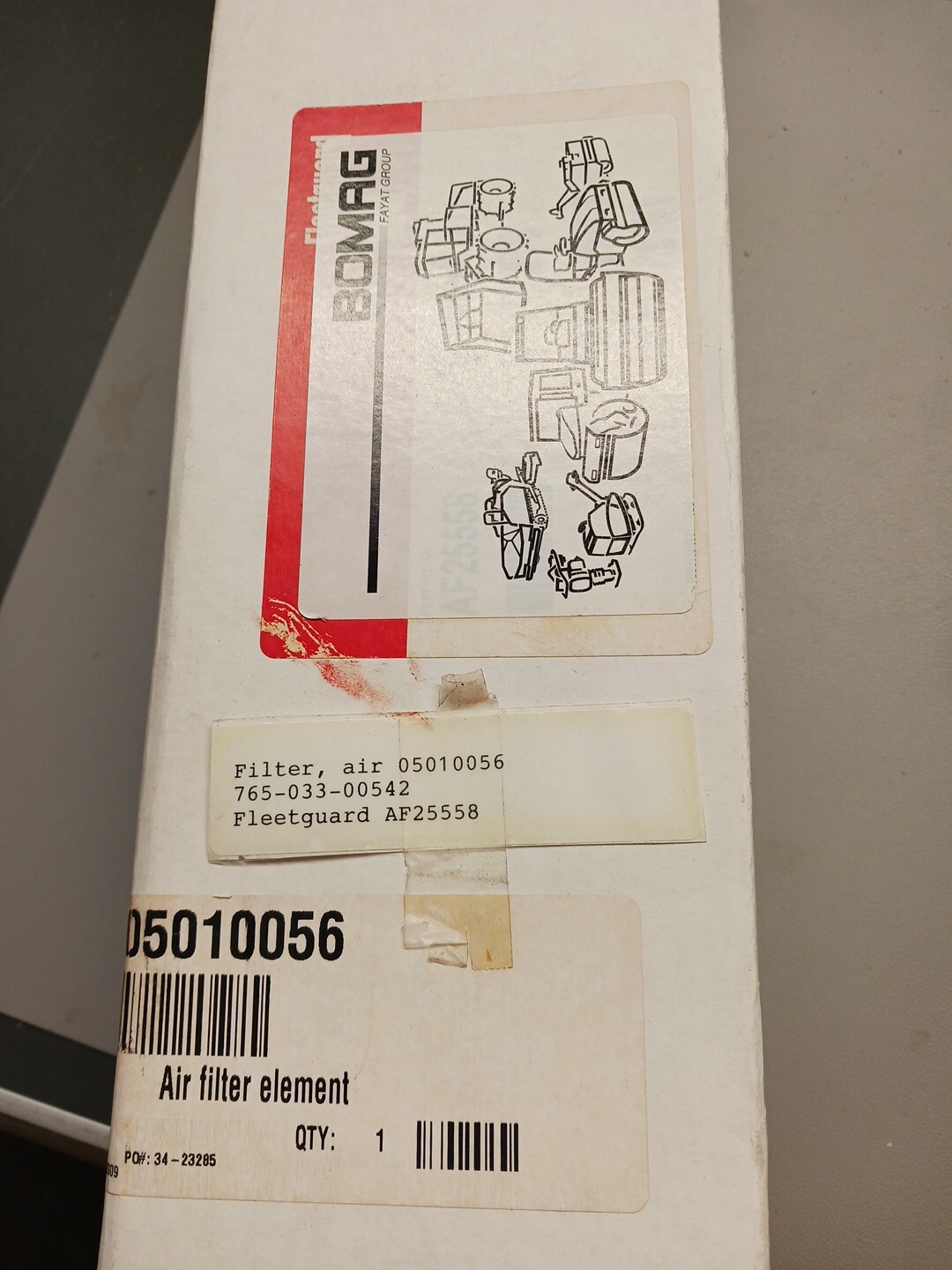 FLEETGUARD AF25558 - Air filter cross reference