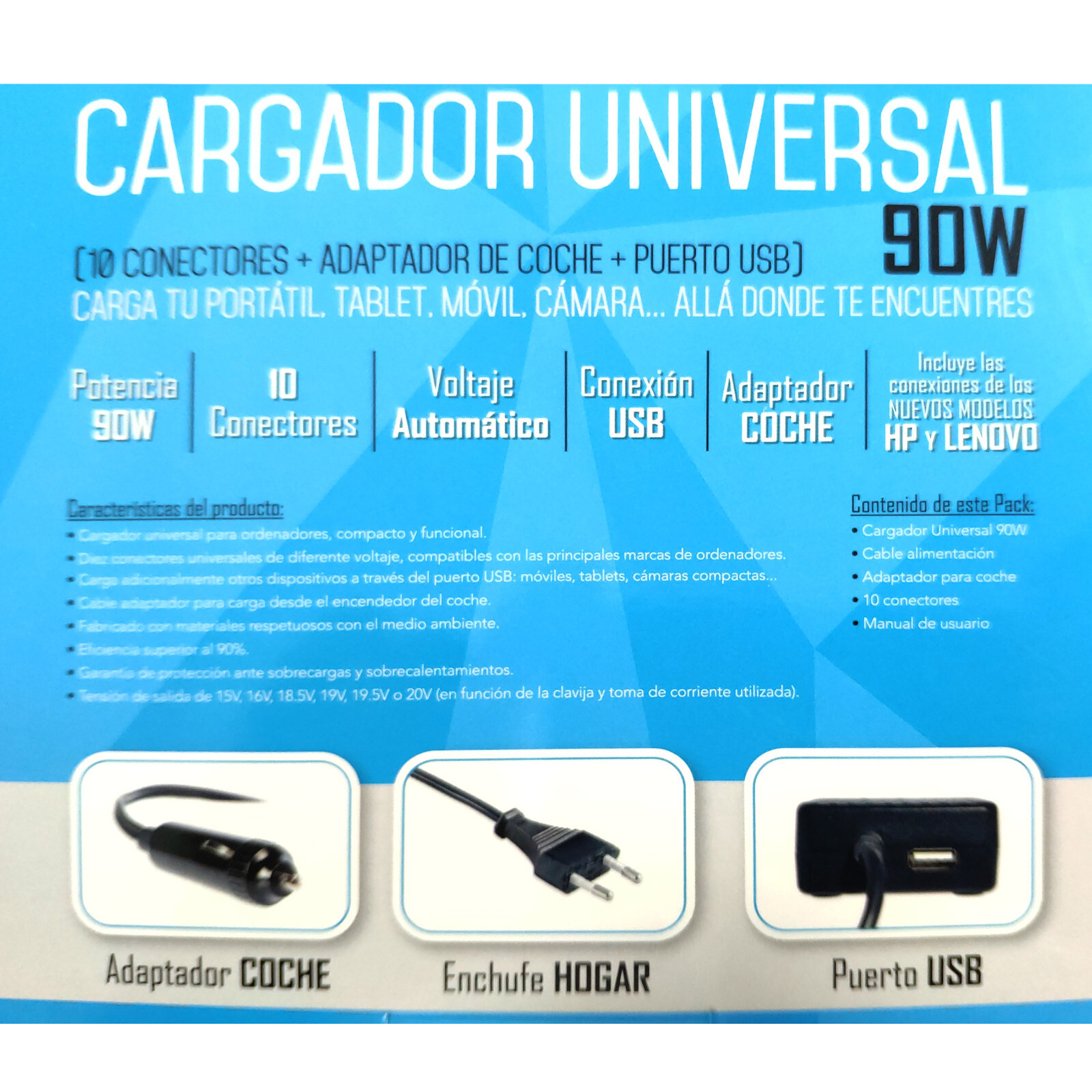 Charger Universal Laptop Notebook 90w Transformer 10 Adapters Computer ...