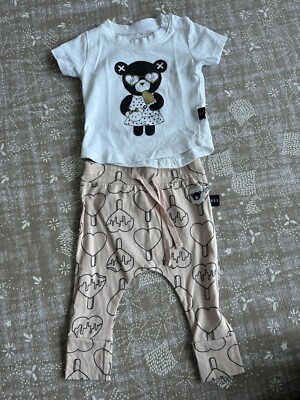 Hux Baby Girl Top and Jogger Pant Set, Size 3-6 Months | eBay