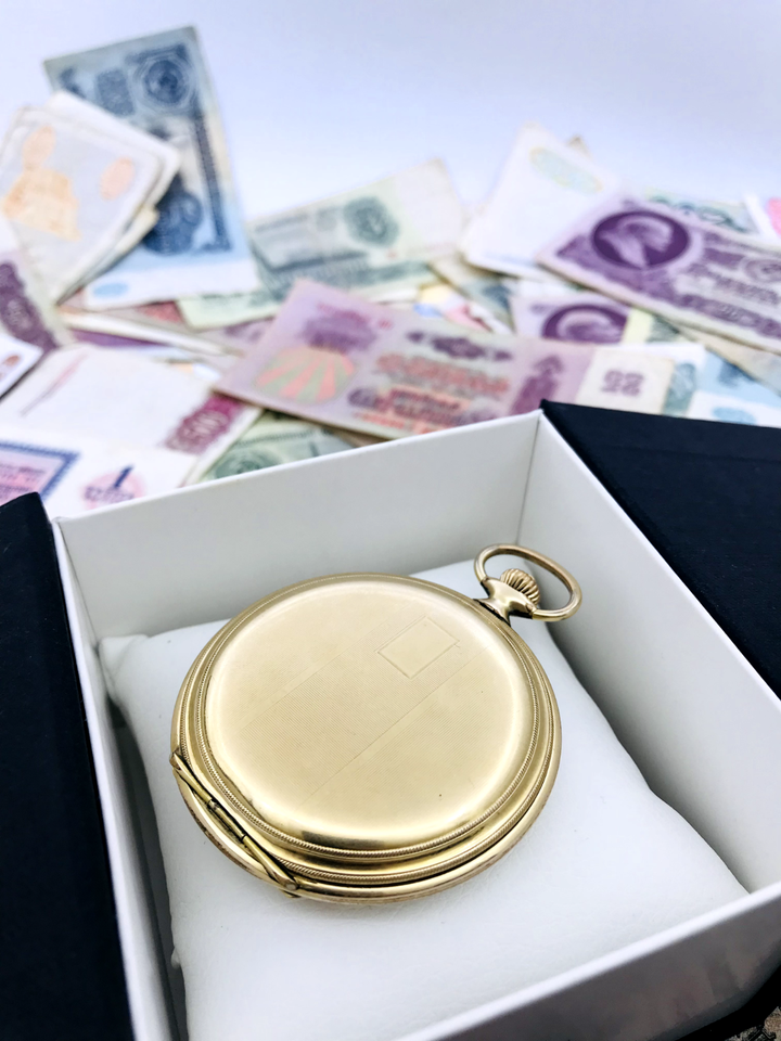 Pocket watch Exact Gold Plated Double 20 Micron 1930 - 1940 Swiss Watch ...