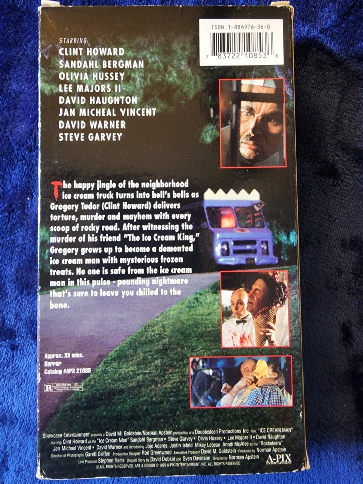 Ice Cream Man (VHS, 1995) Vintage Horror Movie Clint Howard ...