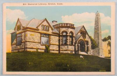 Bill Memorial Library, Groton, CT Connecticut Postcard (#5390) | eBay