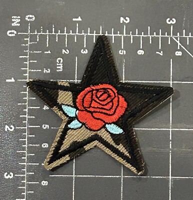 United States of America USA US Army Military Rose Flower Star Badge ...