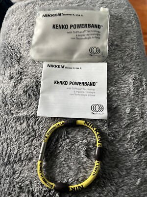 NEW - Nikken Kenko #19083 PowerBand Wrist Magnetic Band Yellow Large ...