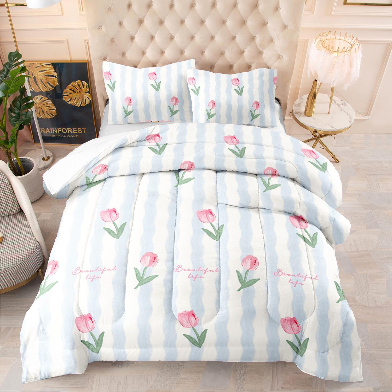 Soft Comforter Microfiber Doona Cartoon Printing Quilt Duvet Gift Bed ...