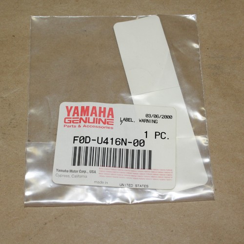 Yamaha Label, Warning 7 YMUS F0D-U416N-00-00 | eBay