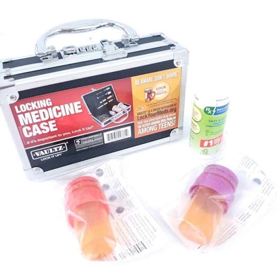 NEW Locking Medicine Case with RX Destroyer, Timercap | eBay