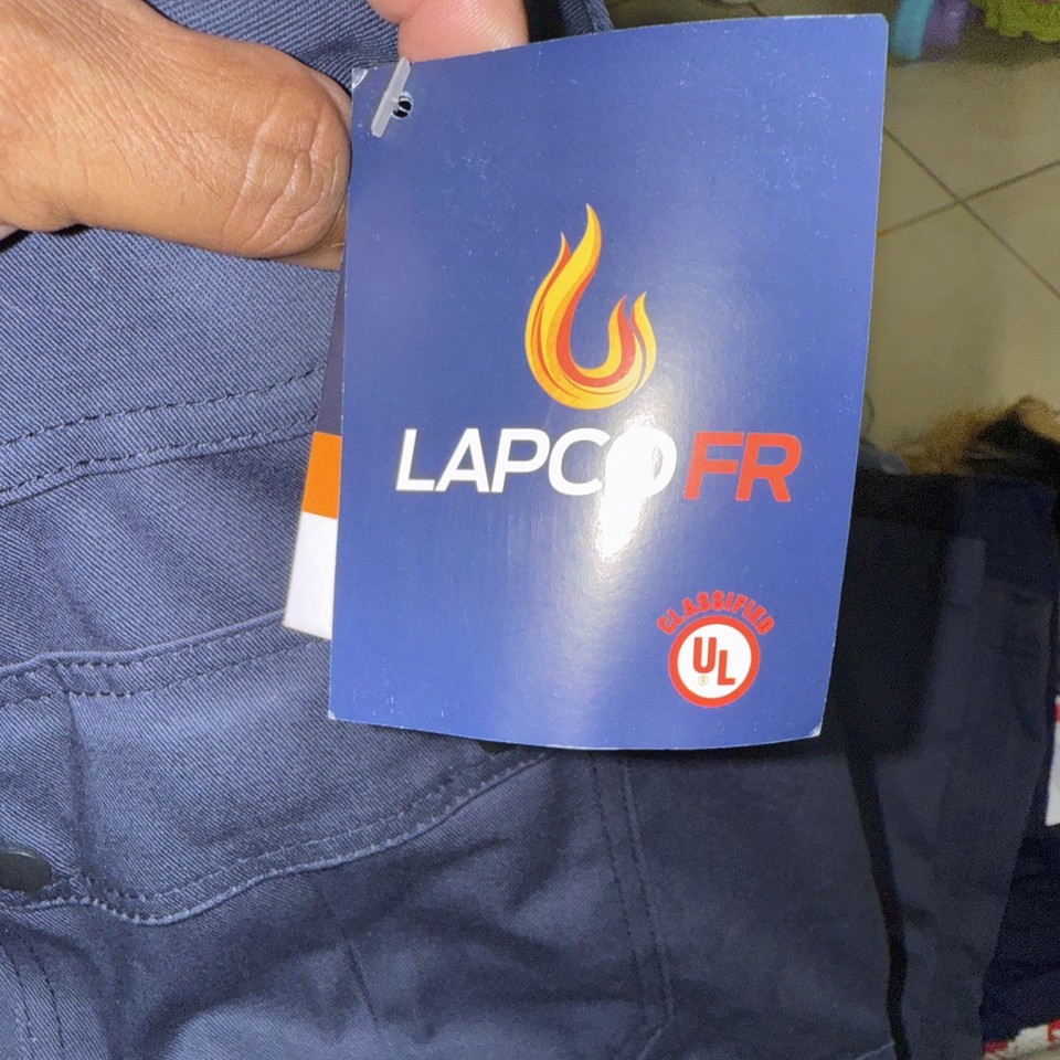 NWT Men’s Lapco FR Work Pants Size 44X32 Carodry Blue | eBay
