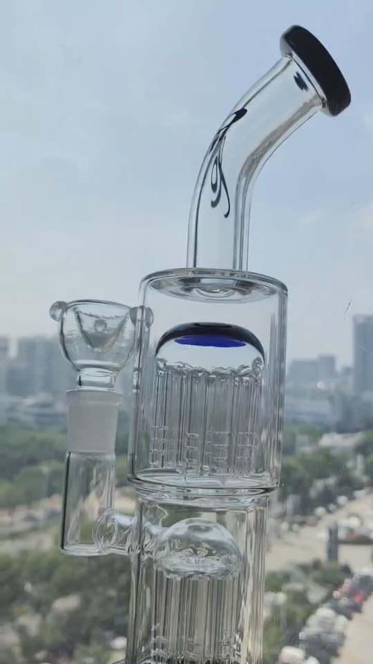 TORO Glass Bong Smoking Pipe Percolator Recycler Handmade tall Water ...