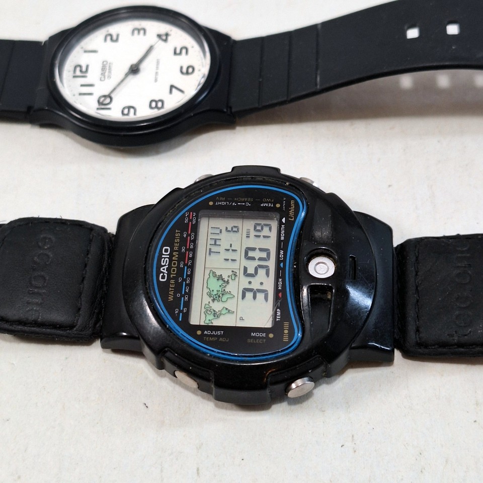 Lot of 4 Casio Watches – All Working, Analog & Digital Mix, Water ...