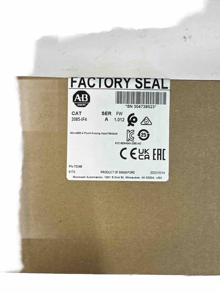 In Stock NEW AB 2085-IF4 Micro800 4 Point Analog Input Module Free ...