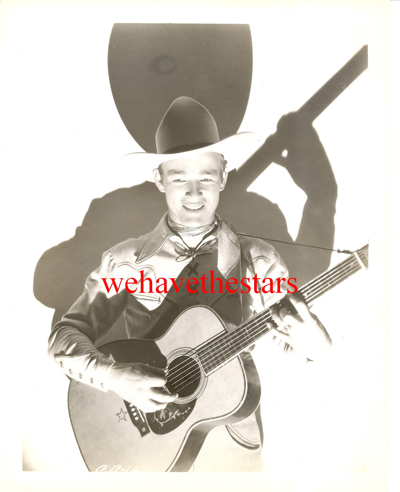 Vintage Roy Rogers HANDSOME COWBOY WITH GUITAR '30s Publicity Portrait ...