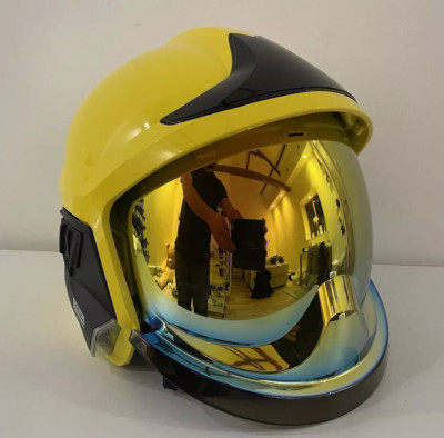 MSA Gallet F1XF Yellow Fire Helmet Medium Firefighters Fireman 52-62cm ...