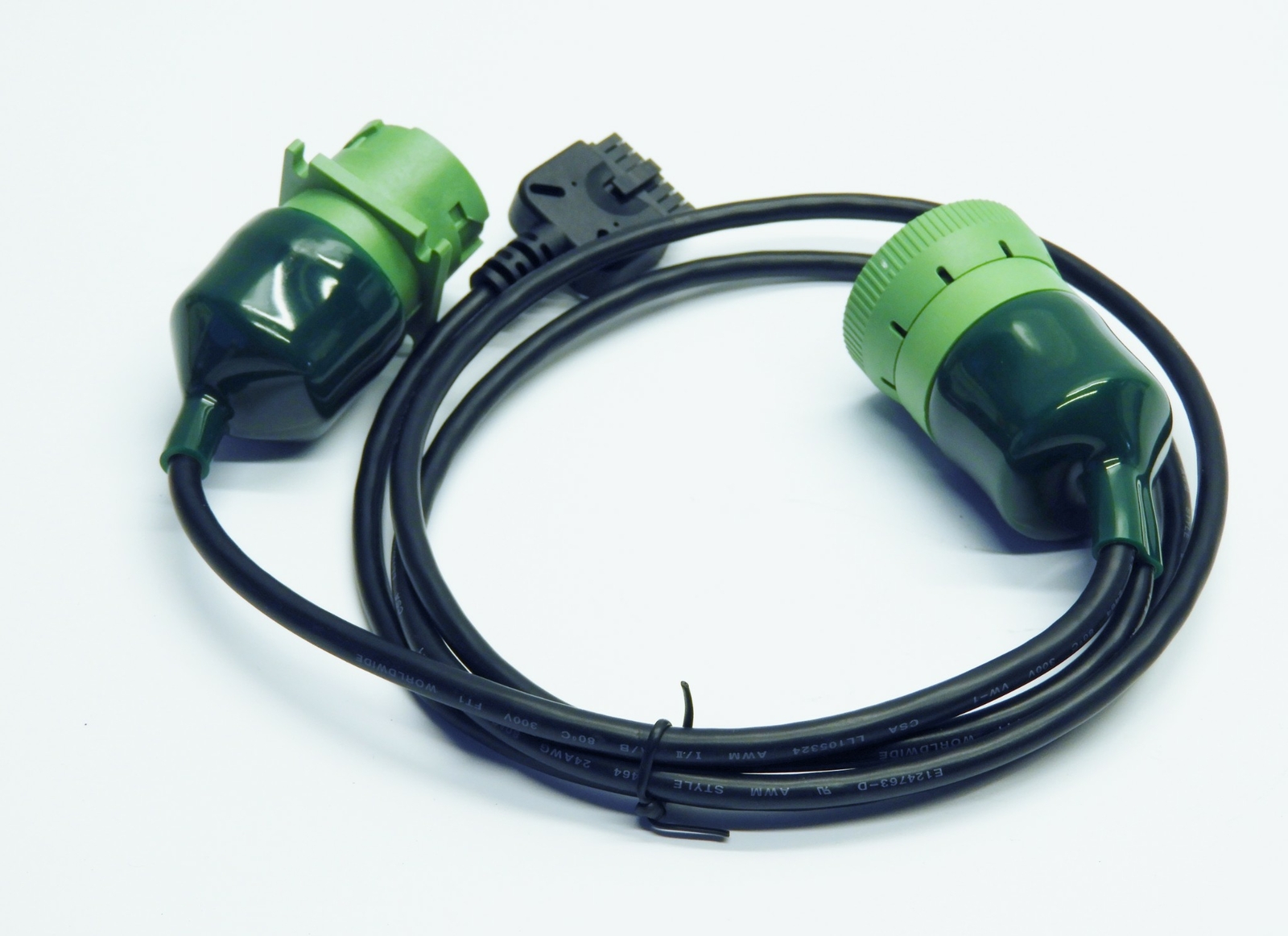 Green J1939 9-Pin Y Harness Cable Male/Female to ELD 9-pin Male Adapter ...