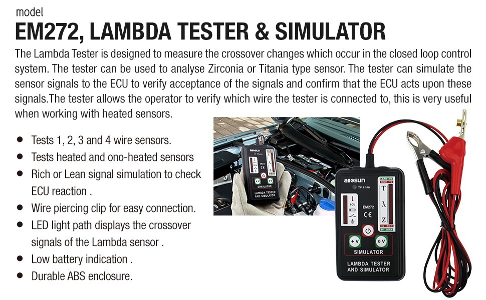 Automotive Oxygen Sensor Tester Simulator Tool Zirconia Titania ...
