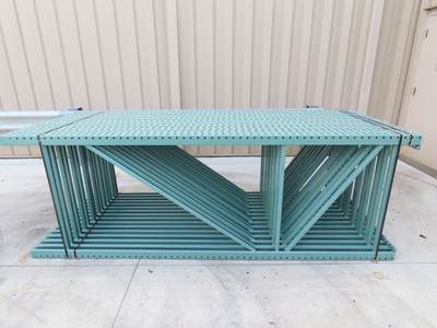 Interlake 10' x 42" Teardrop Pallet Racking Upright 3x3" Leg 23900Lb ...