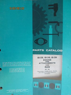 IH International Engines UB-220,UB-240,UB-264 Engine Parts Catalog ...