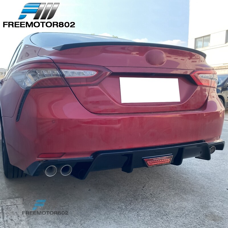 For 18-23 Toyota Camry SE XSE Rear Bumper Diffuser Spoiler Lip W/LED ...