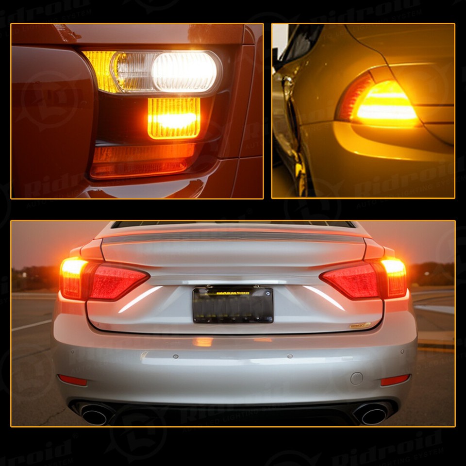 1156 7506 LED Reverse Canbus Backup Light Bulb Super Yellow Error Free ...