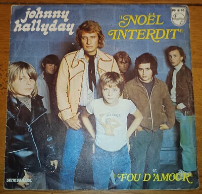 JOHNNY HALLYDAY - NOËL INTERDIT ( DISQUE 45 TOURS ) - V8 - | eBay