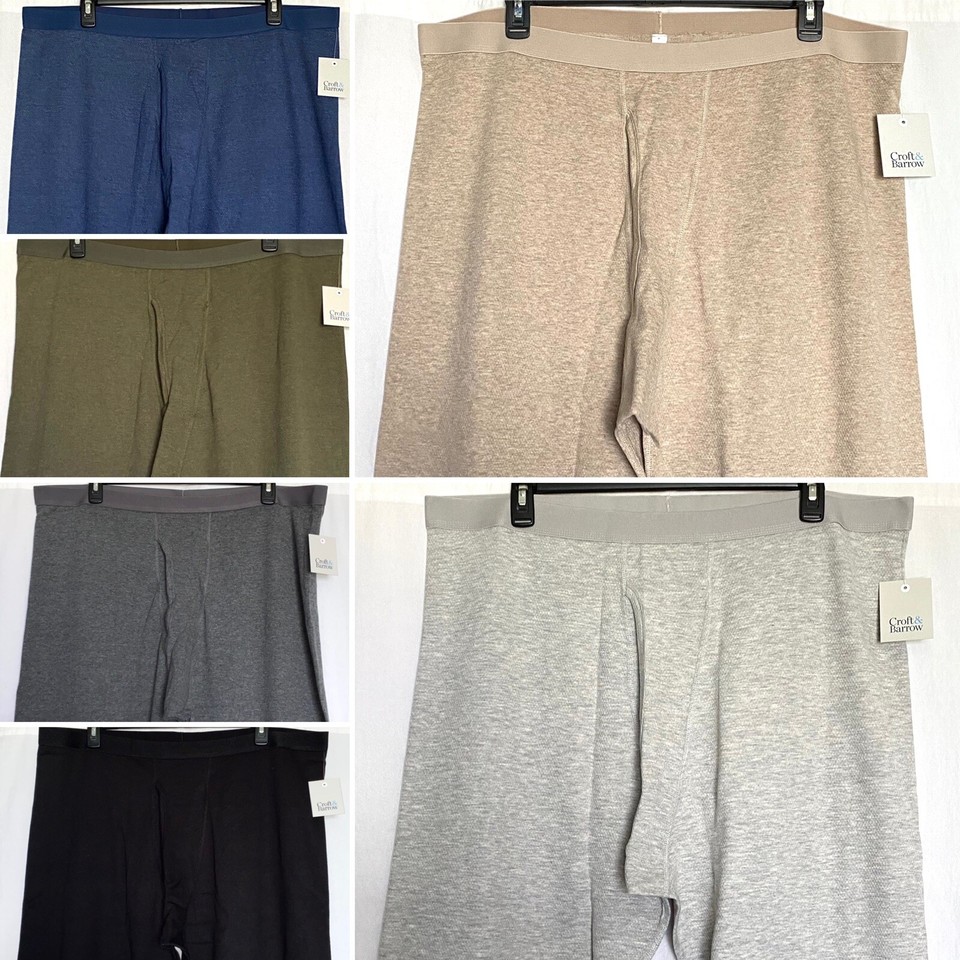 6 Pairs 2XLT Mens Thermal Pants 2XL NEW Long Underwear Croft Barrow Big ...