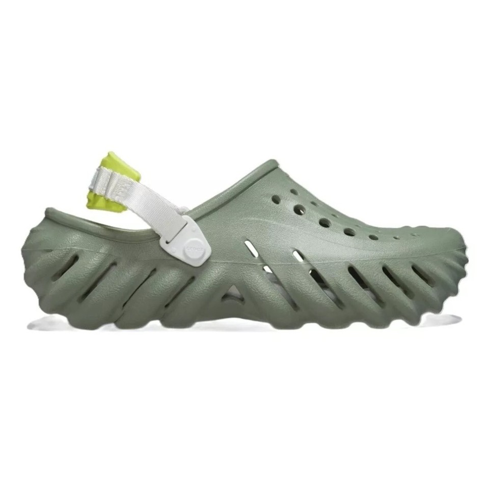 Crocs Echo Moss Green Clog Shoes Comfort Slides Sandals Mens | eBay