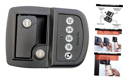 Lippert Keyless RV Door Lock with 60' Bluetooth Range, Lighted Keypad ...