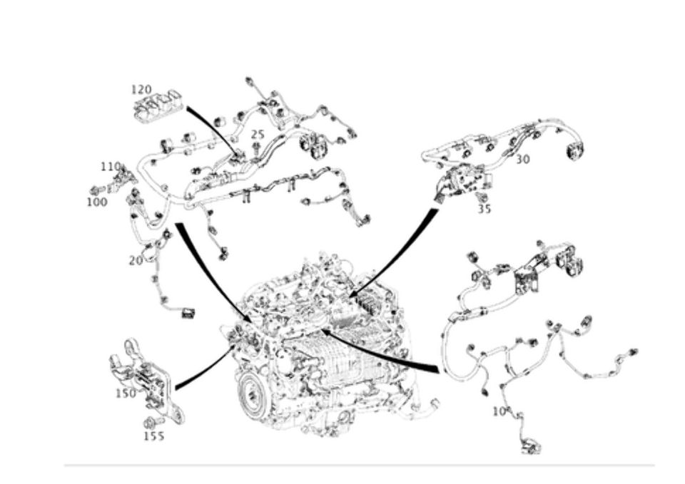 For Benz Engine (2020-2021) 2561506000 M256 Engine Wiring Harness ...