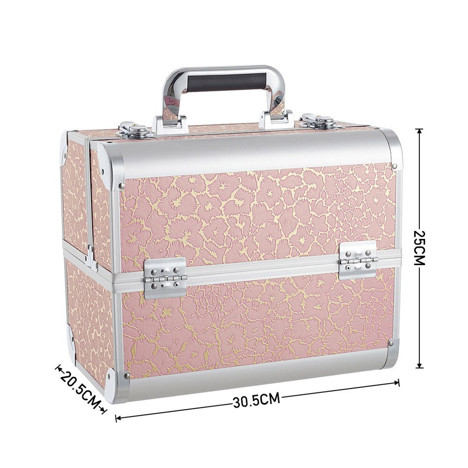 Extra Large Vanity Case Beauty Box Make up Cosmetic Nail Storage ...