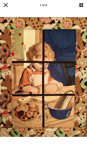 Christmas Cookies Handmade wall hanging, Machine embroidered. | eBay