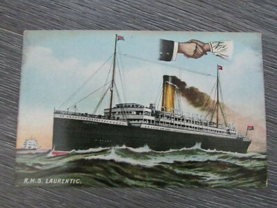 Original RMS Laurentic 1910 White Star Line Used Postcard by State ...