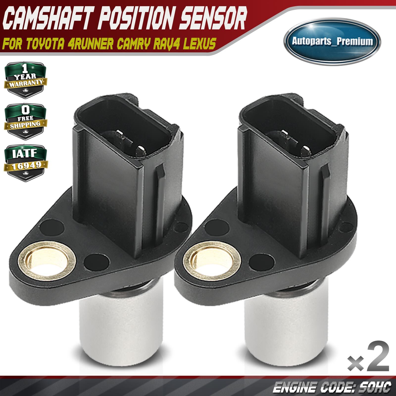 2x Camshaft Position Sensor for Toyota 4Runner Camry RAV4 Lexus ...