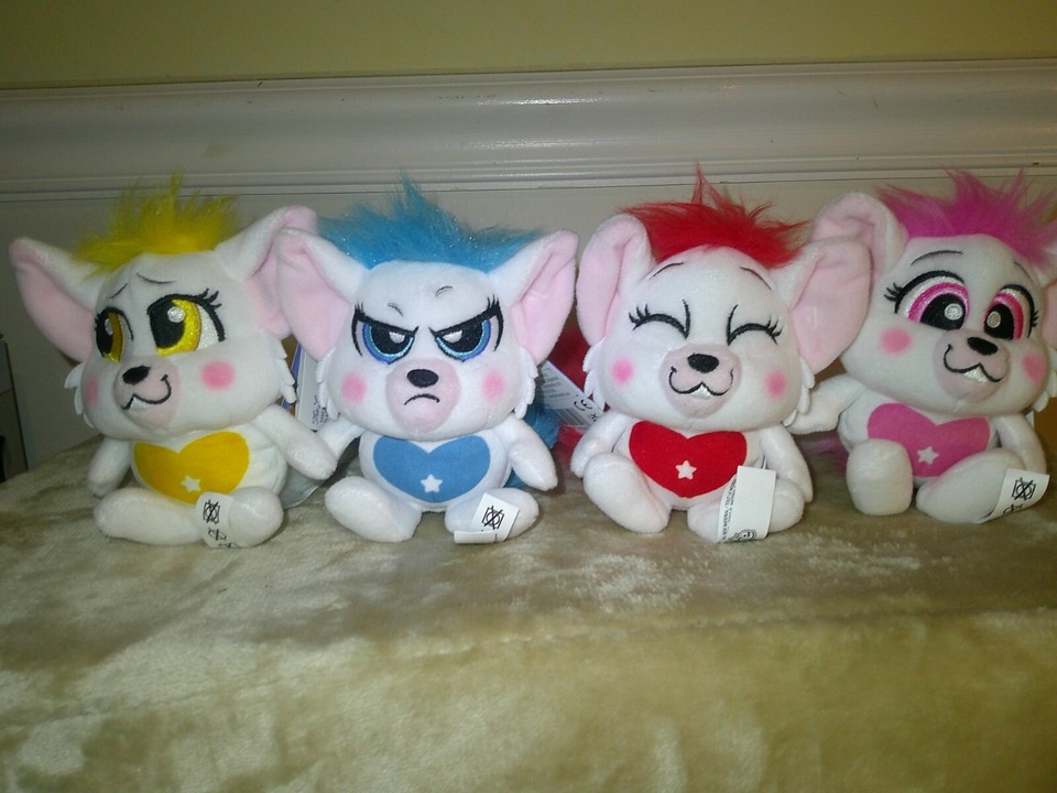 Elf on the Shelf Bogie Plush Set of 4 Yellow Red Pink Blue Long Fluffy ...