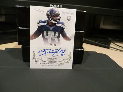National Treasures Signatures Autograph Seahawks Chiefs Spencer Ware 54 ...