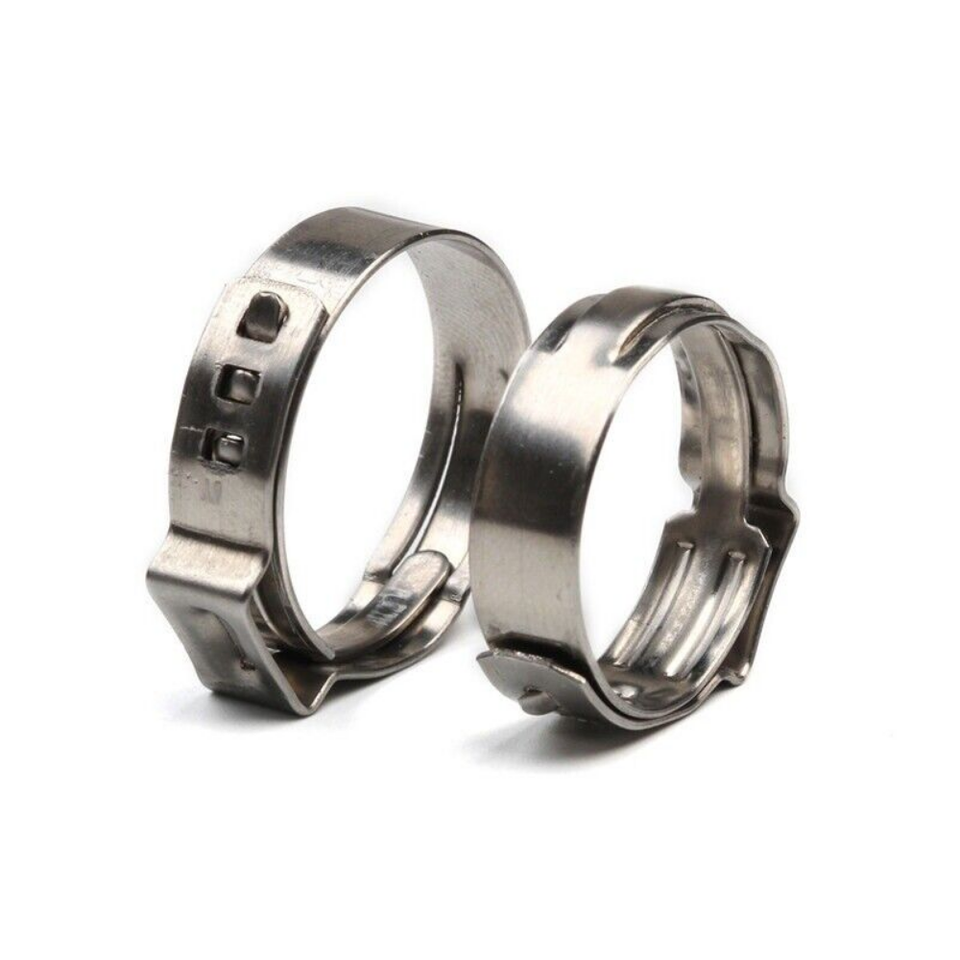 130PCS Single Ear Stepless Hose Clamps 6.5-21mm Stainless Steel +1PC ...