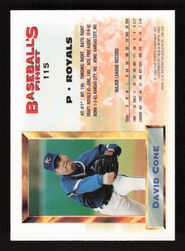David Cone 1993 Finest #115 Kansas City Royals | eBay