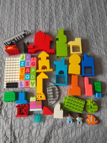Lego DUPLO Bundle approx 1.4 KG of Mixed Bricks Blocks Figures Letters ...