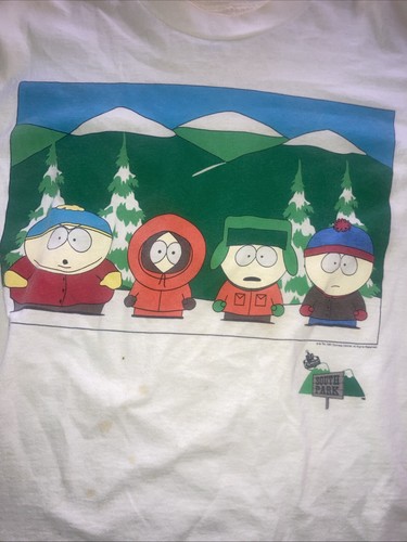 Vintage 1997 South Park Graphic T-Shirt Size Large White | eBay