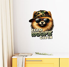 Colourful Zero Woofs Given Dog Wall Art Bedroom Window Decor Vinyl ...