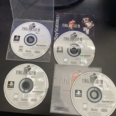 Final Fantasy VIII 8 PS1 Discs 1-4 + Manual & Walkthrough Tested and ...
