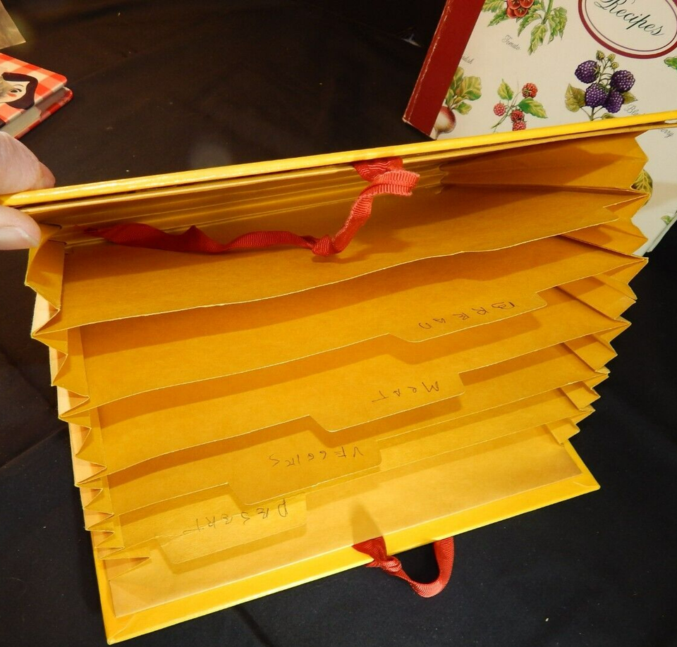 Vintage HUGE Lot Recipe File Book Books Organizer Folders & Blank ...