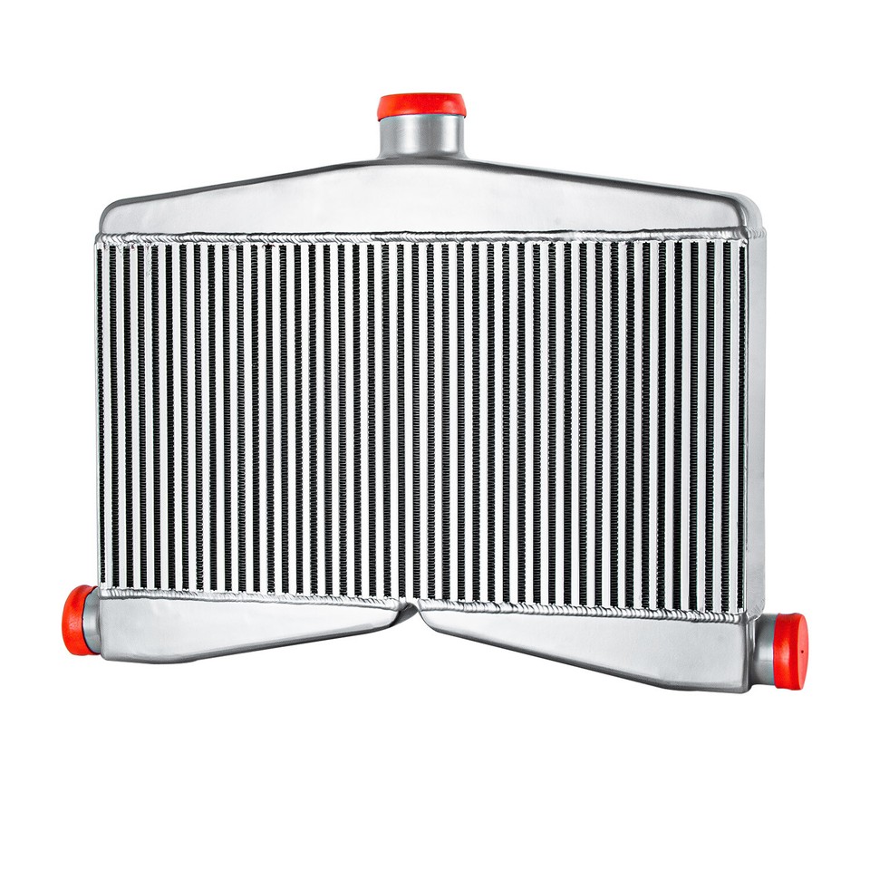 Twin Turbo Intercooler Dual 2.5 Inlet 3" Center Outlet 2-In-1-Out 24 ...