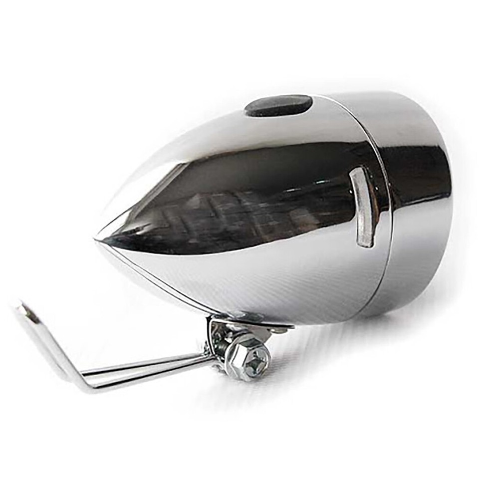 Kiley Retro Classic Bicycle Bullet Head Light 1W Super LED Metal Chrome ...