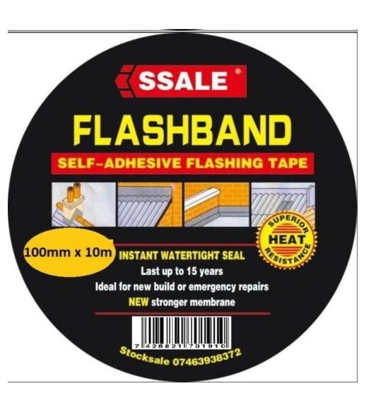 3m / 10m Self Adhesive Flashing Tape Flash Band Roofing Repair Bitumen ...